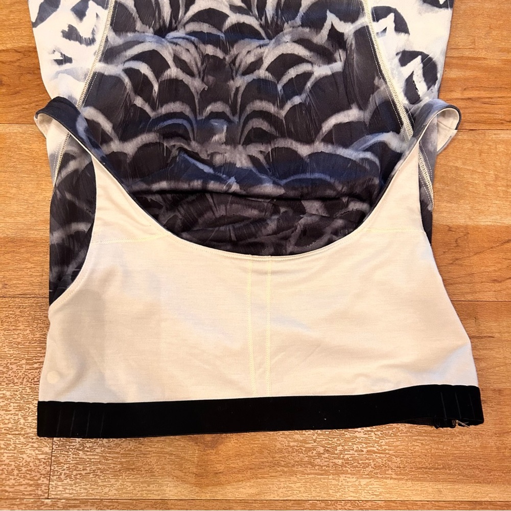 Lululemon Amala Pretty Plume Angel Wing Black Tank To… - Gem